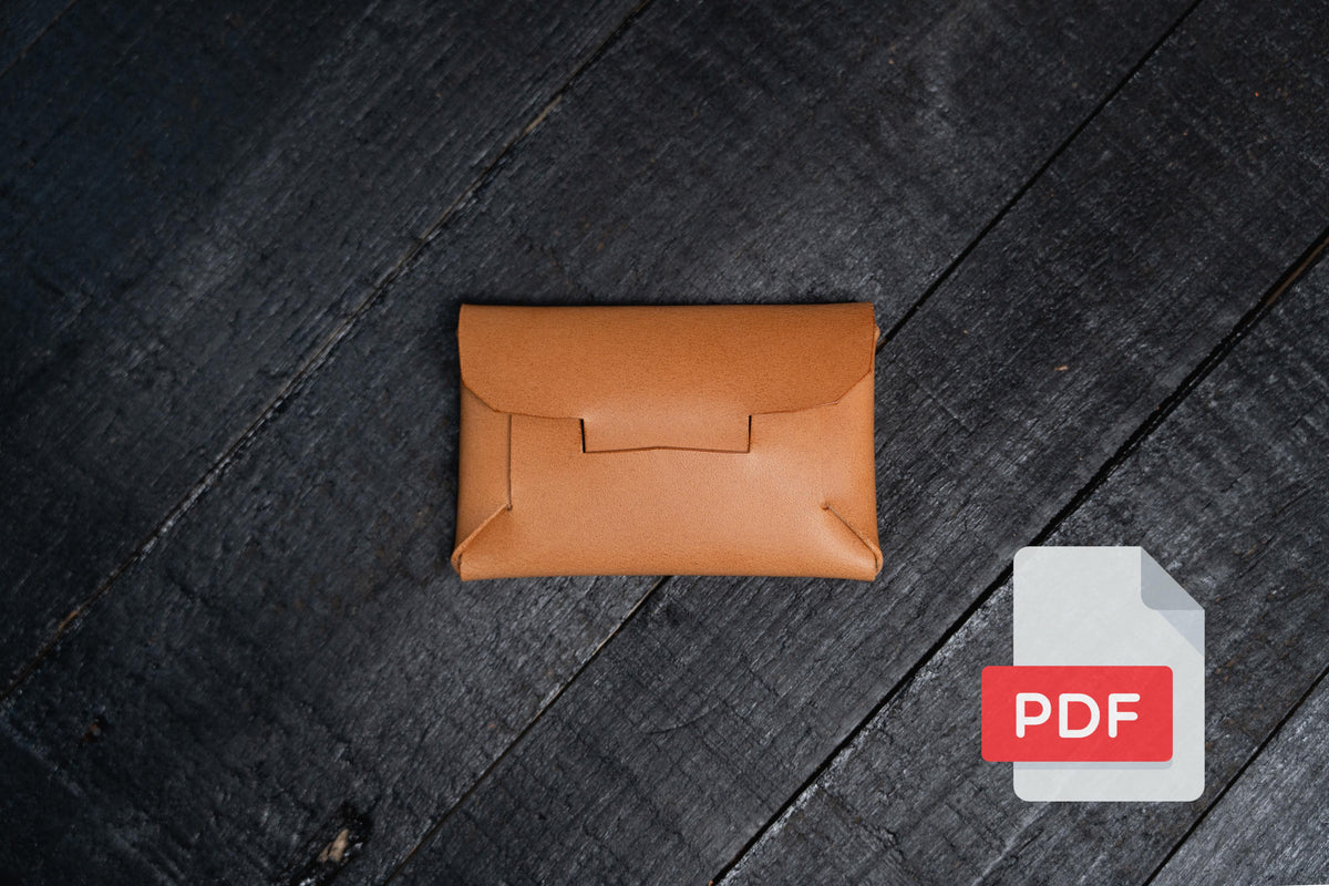 Easy Leather Stitchless Card Case Wallet Design PDF Template Set No.39 ...